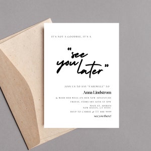 Goodbye Party Invitation Template, Farewell Party Invite, Going Away ...