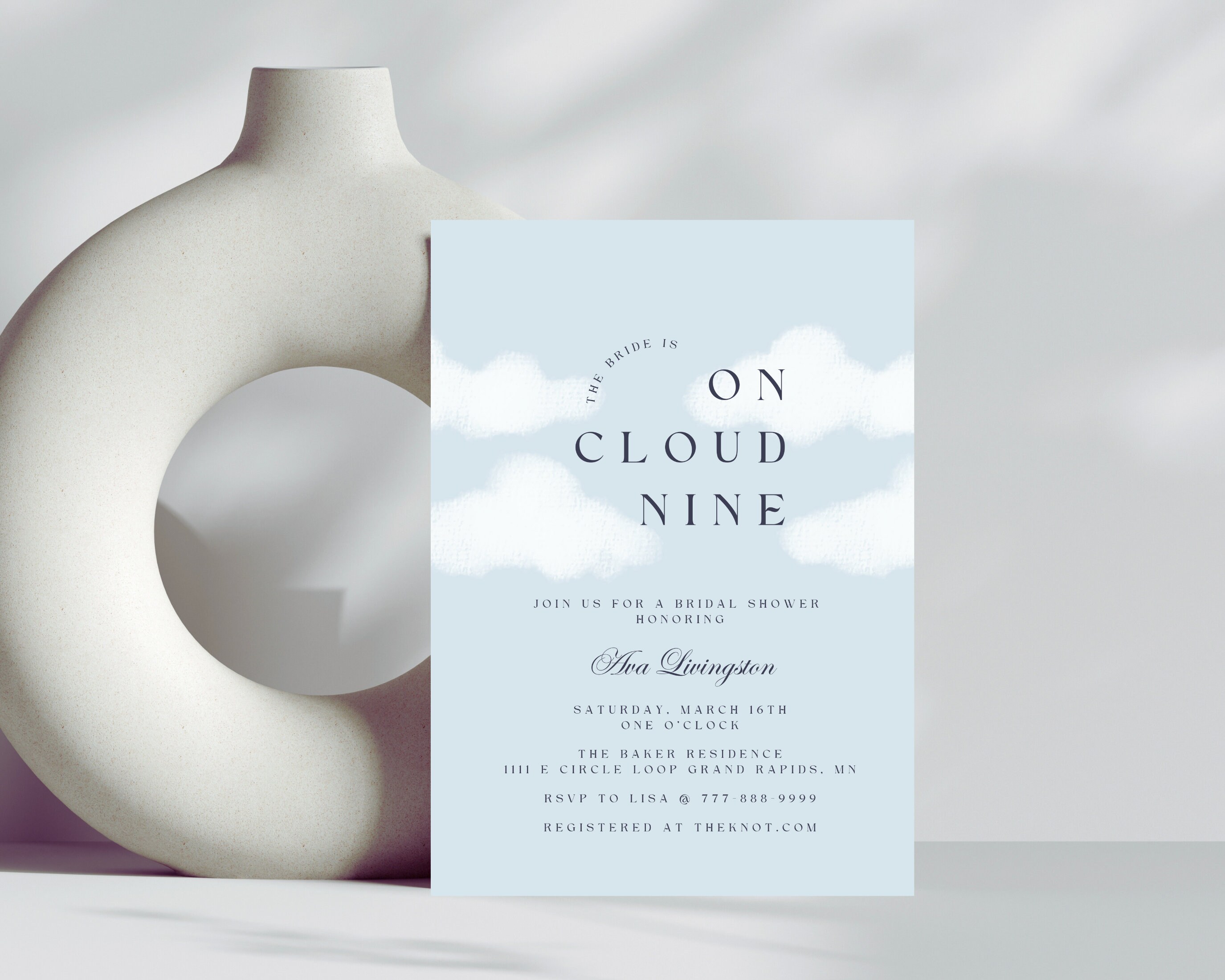 On Cloud Nine Bridal Shower Template, Cloud Nine Shower, Cloud Nine ...