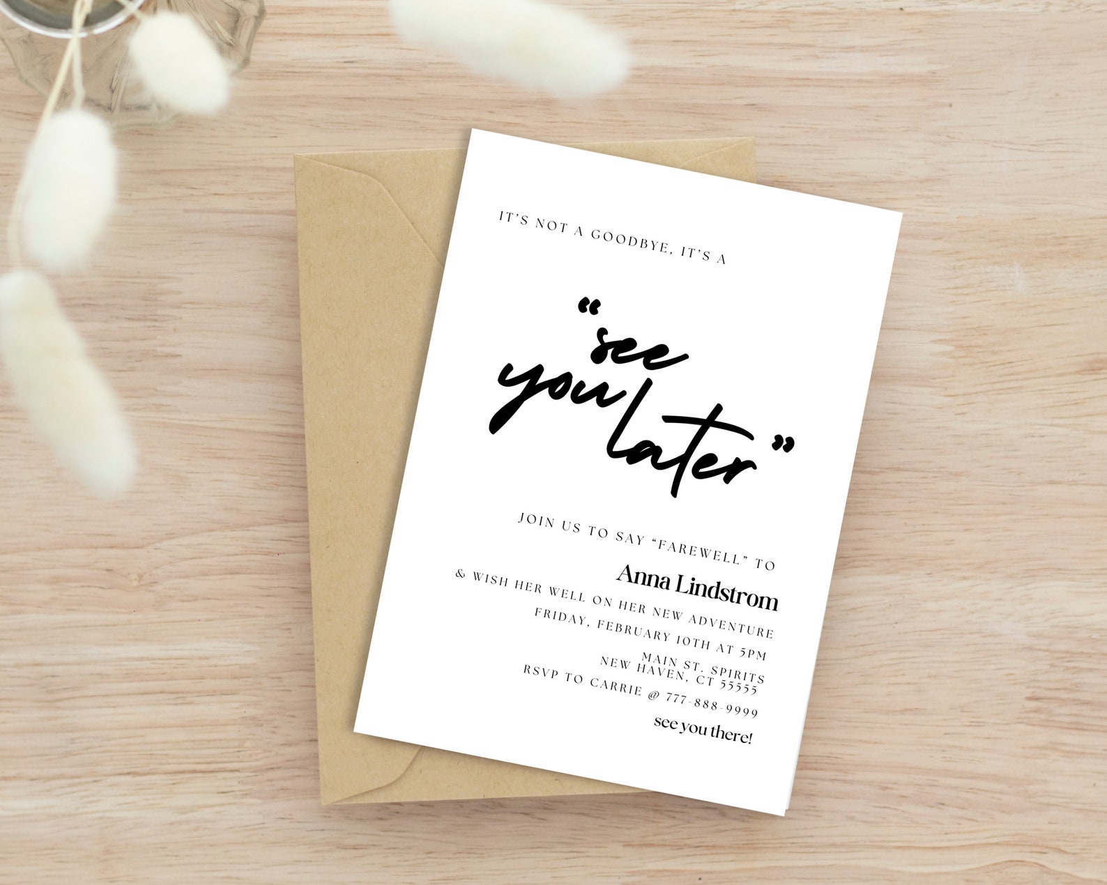 Goodbye Party Invitation Template, Farewell Party Invite, Going Away ...