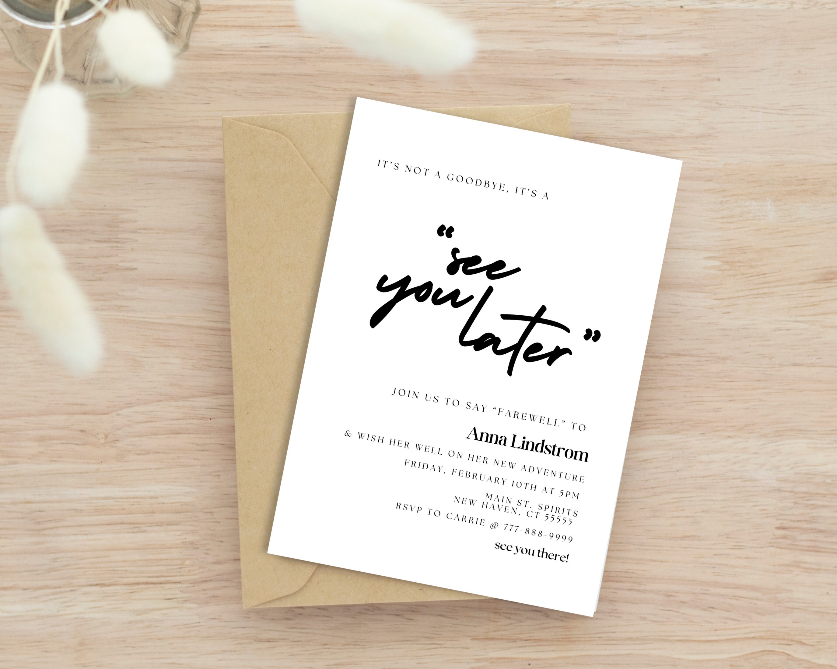 Goodbye Party Invitation Template, Farewell Party Invite, Going Away ...