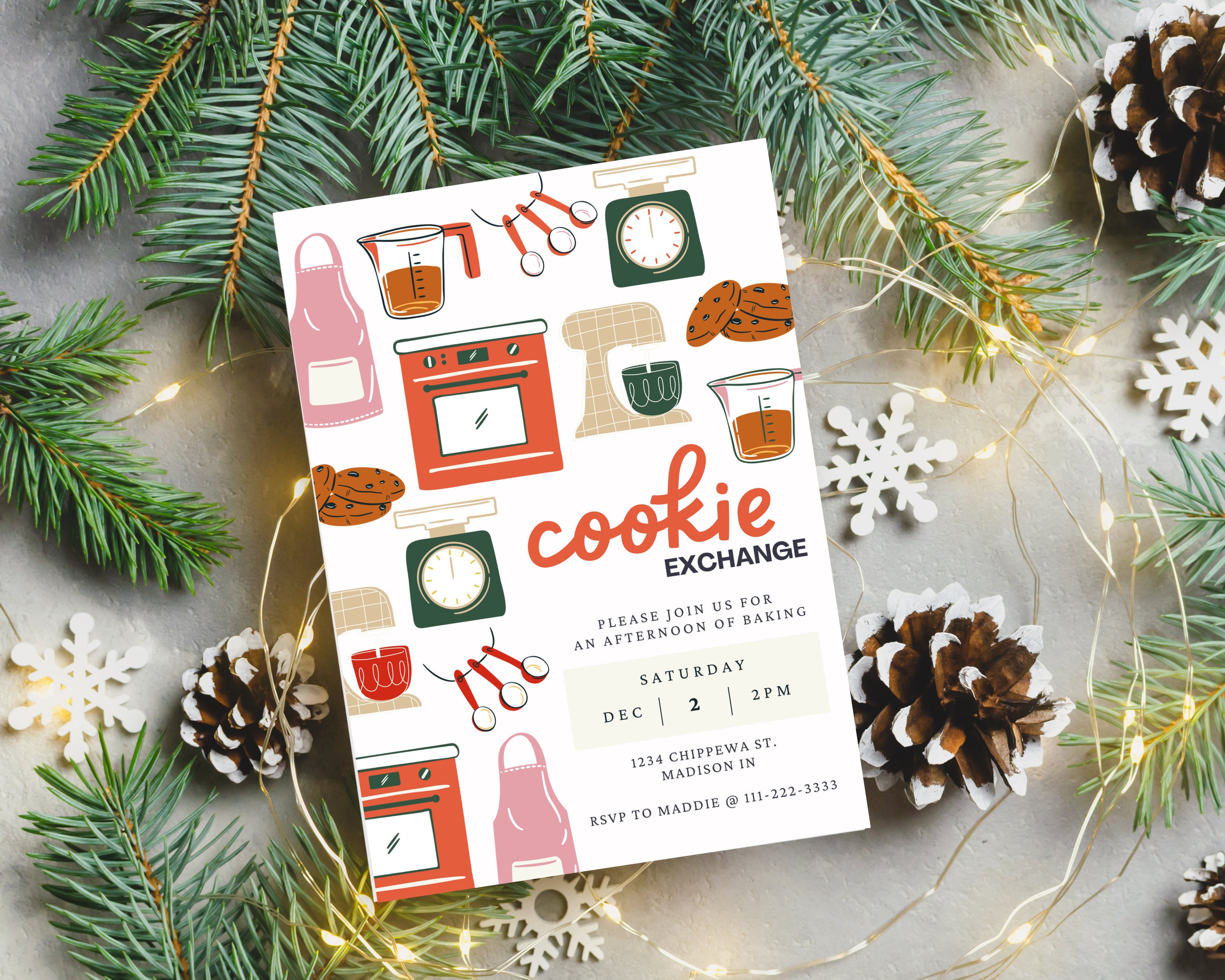 Cookie Exchange Invitation for Cookie Exchange Party Christmas Cookie ...