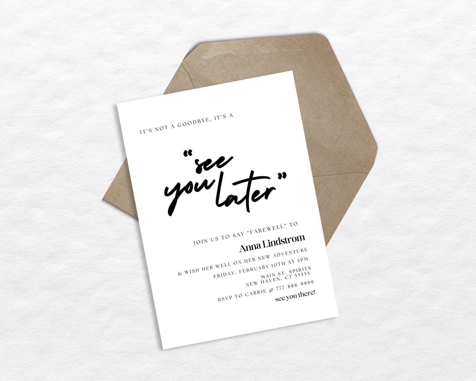 Goodbye Party Invitation Template, Farewell Party Invite, Going Away ...