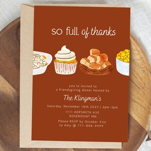 Funny Friendsgiving Party Invite, Customizable Canva Template - Etsy
