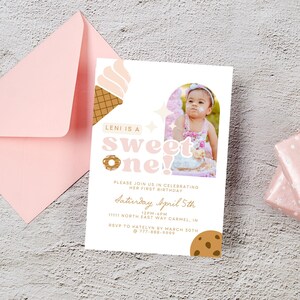 Sweet One Birthday Invitation Sweet One Invitation Sweet One Birthday ...
