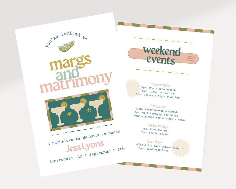 Margs & Matrimony Margaritas and Senoritas Bachelorette - Etsy
