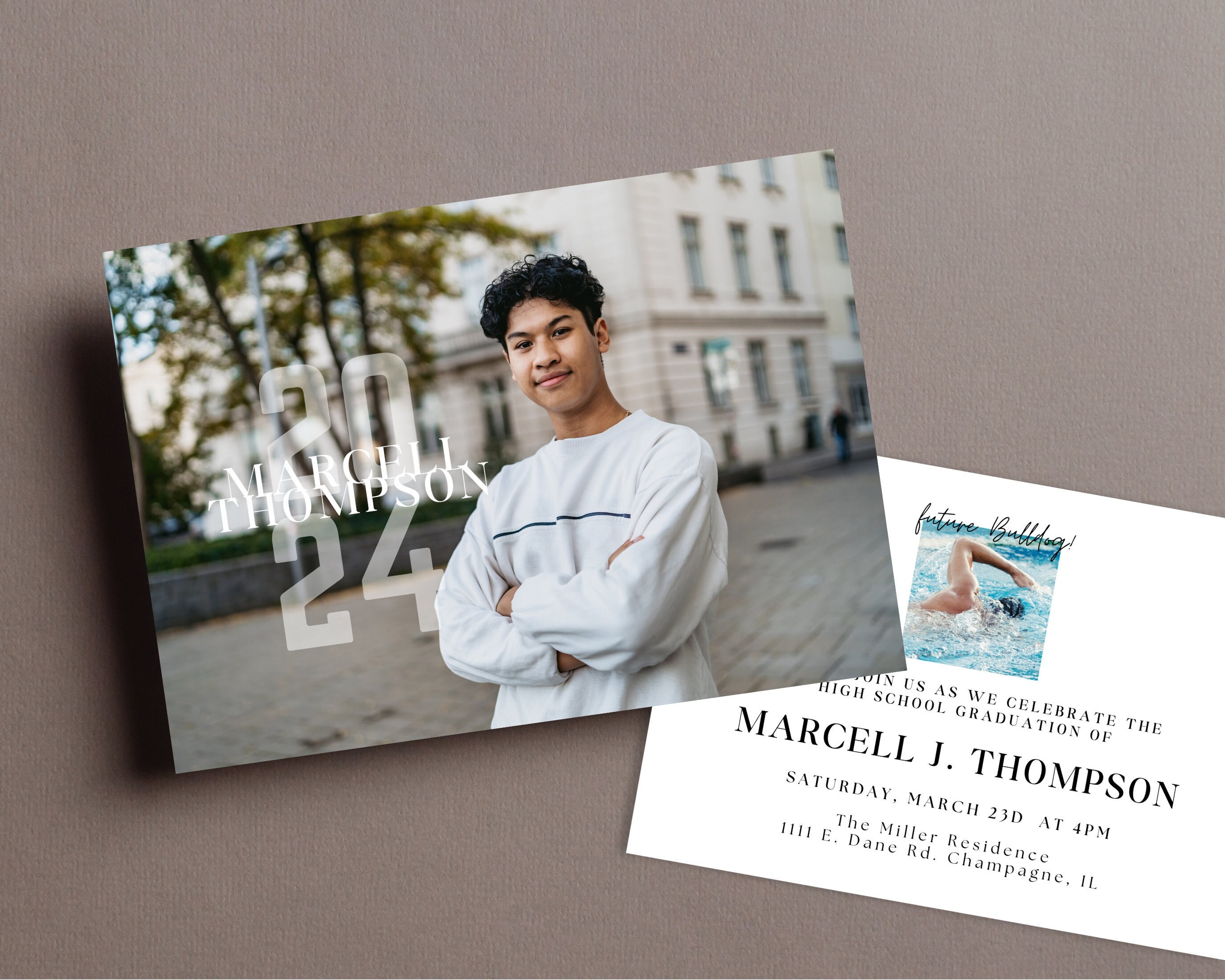 Graduation Announcement Card, Graduation Party Invite Template, Class ...