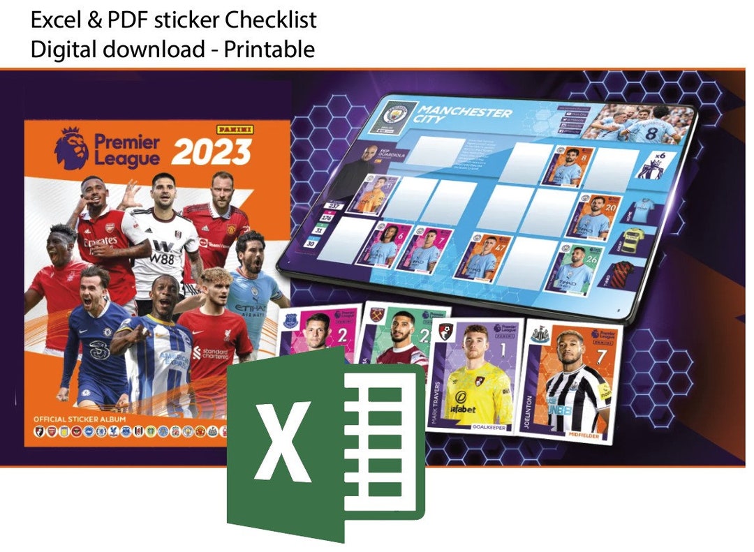 Panini 2022 / 2023 Sticker Book Check List Tick List Swap List Showing ...