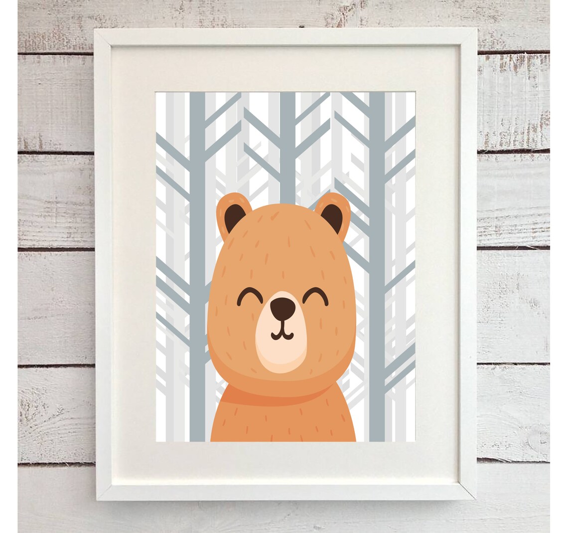 Forest Animals Set of 3 Nursery Pictures for Baby Boy Girl - Etsy UK