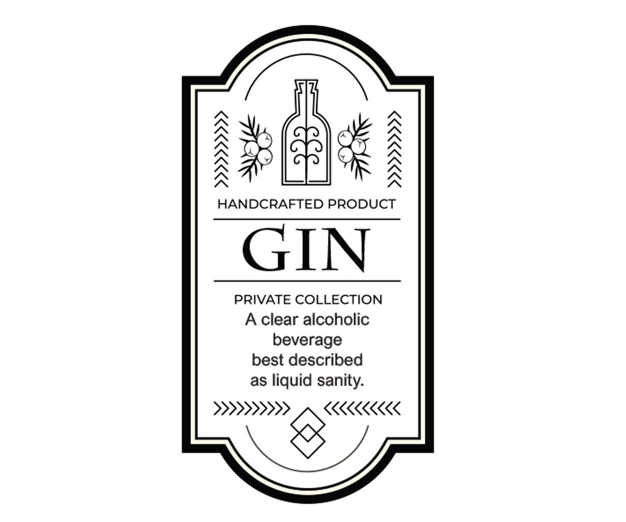 Gin Label Definition Print Home Style Text Picture Wall Art - Etsy