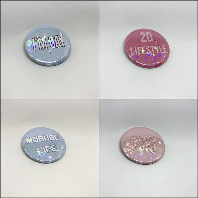 Holographic Internet Aesthetic Buttons - Etsy