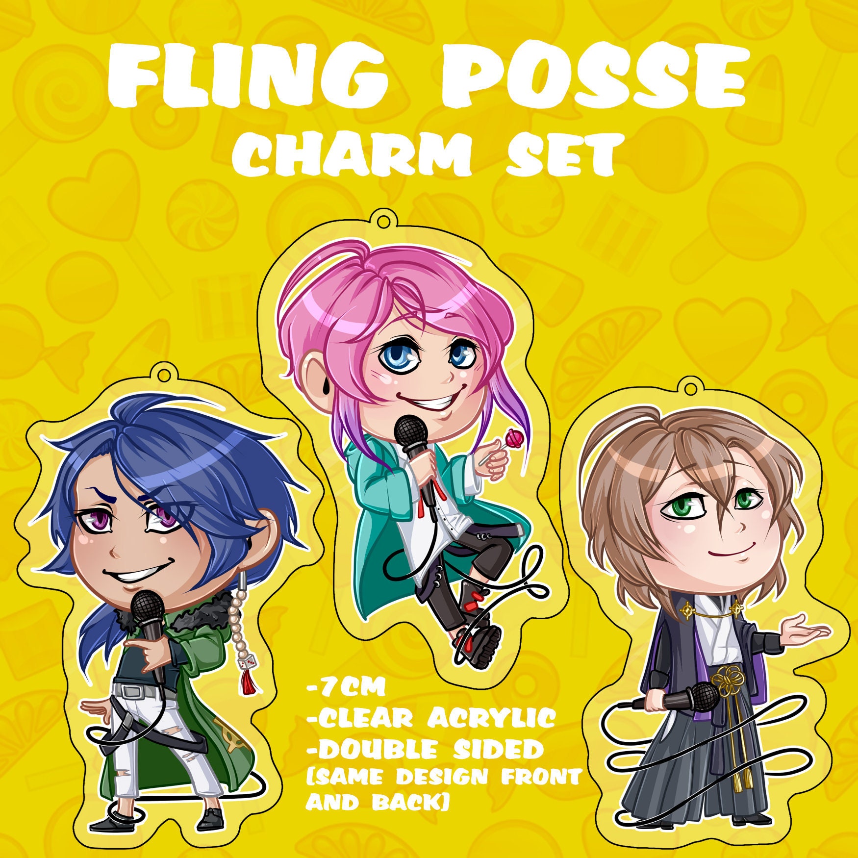 Hypnosis Mic Charms Fling Posse | Etsy