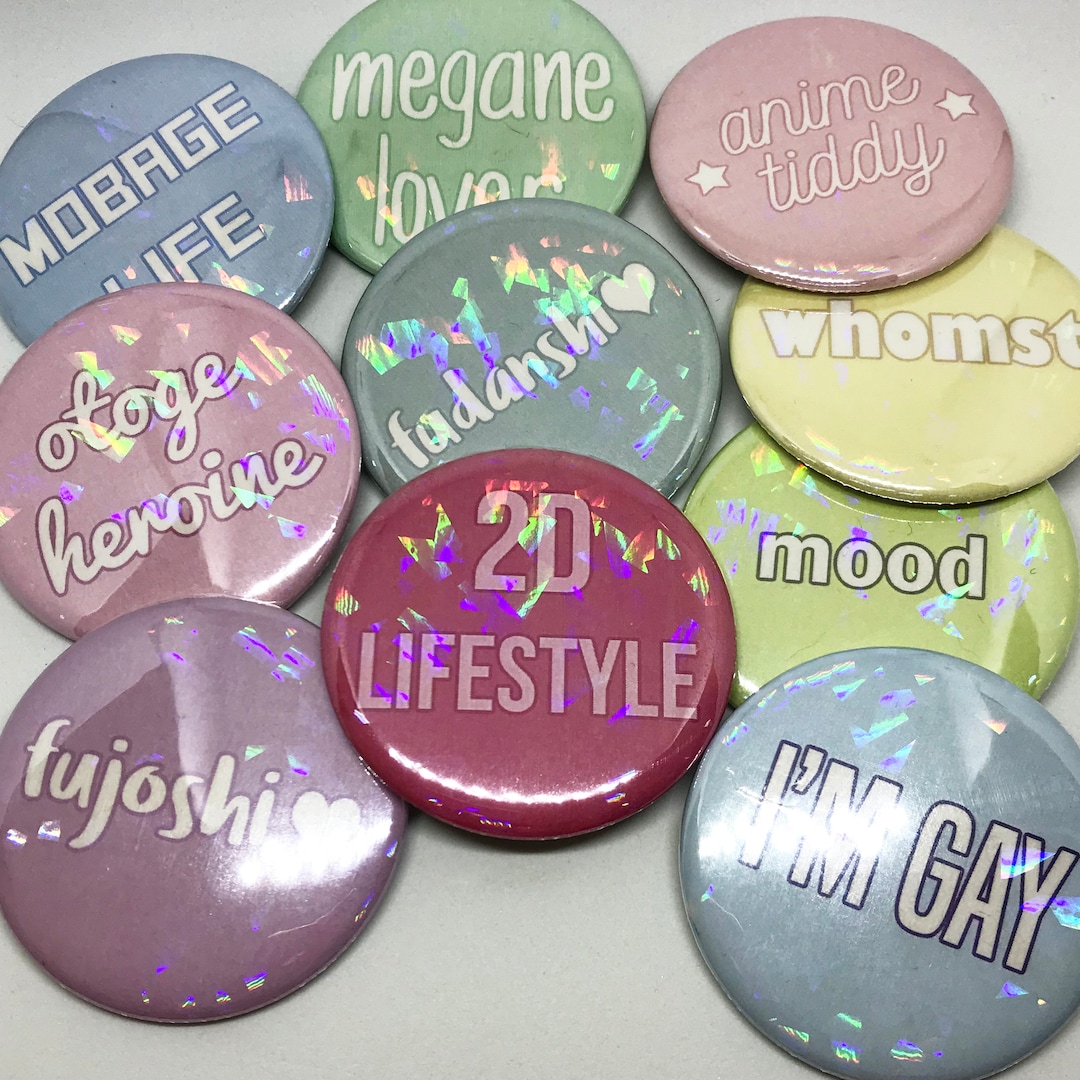 Holographic Internet Aesthetic Buttons - Etsy