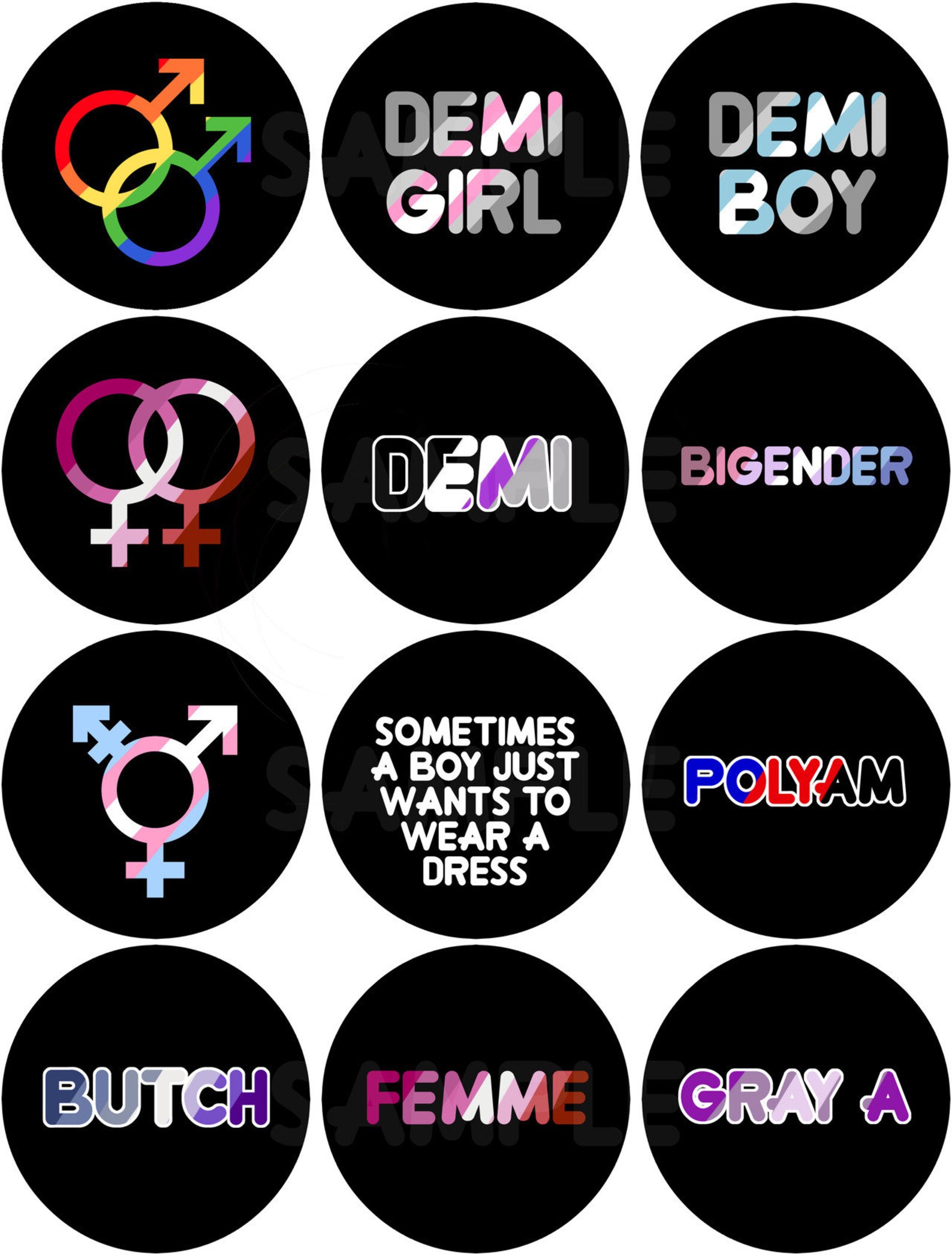 Holographic LGBTQ Pride Buttons - Etsy