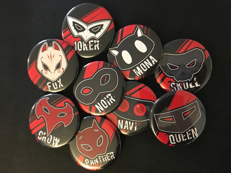 Persona 5 -- Phantom Thieves of Hearts Pinback Buttons - Etsy Denmark