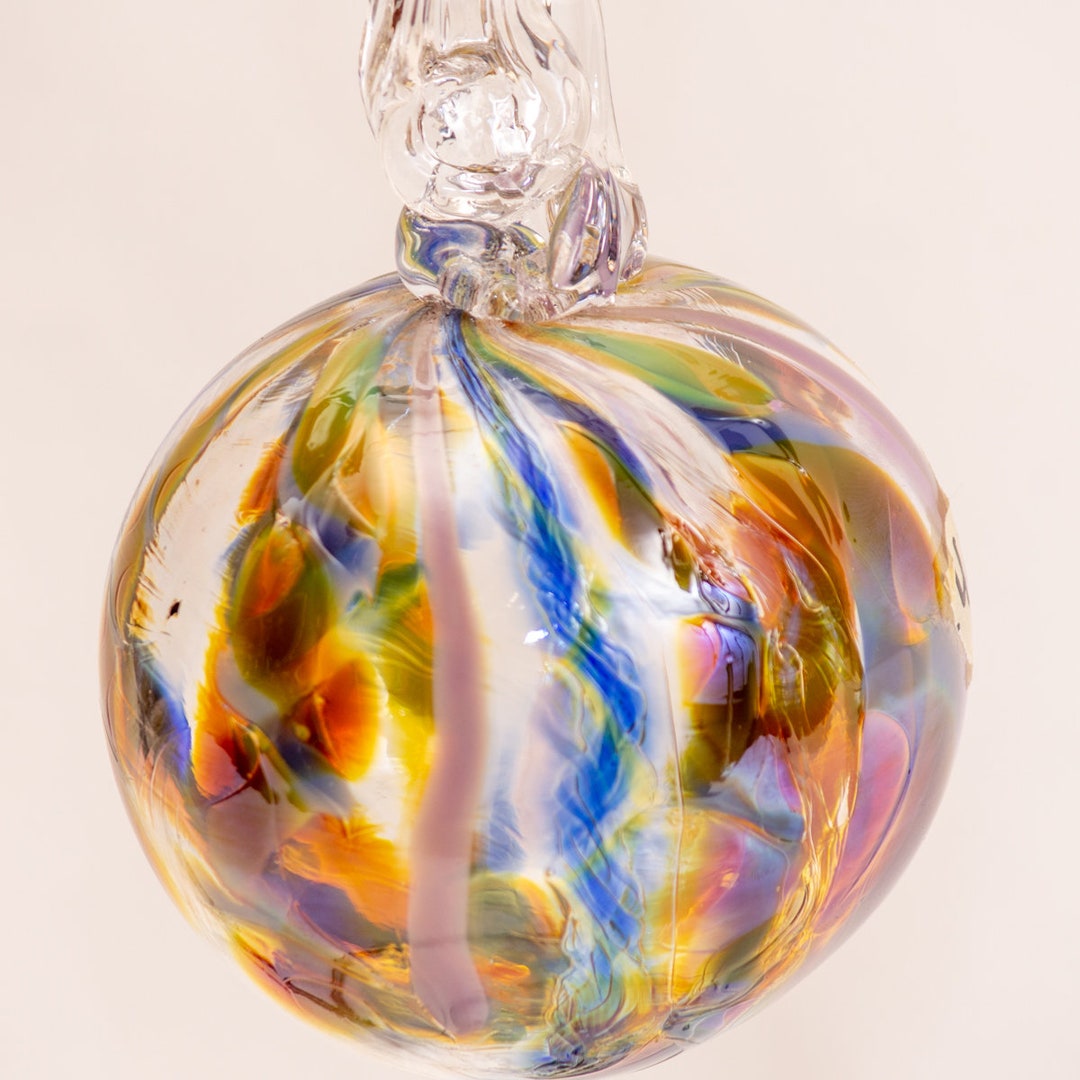 424038 Medium Hand Blown Hanging Art Glass Ball Decorative - Etsy
