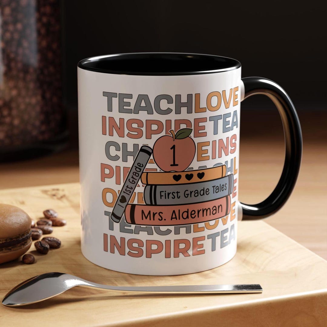 Personalized First Grade Teacher Mug, Custom Teacher Appreciation Gift ...