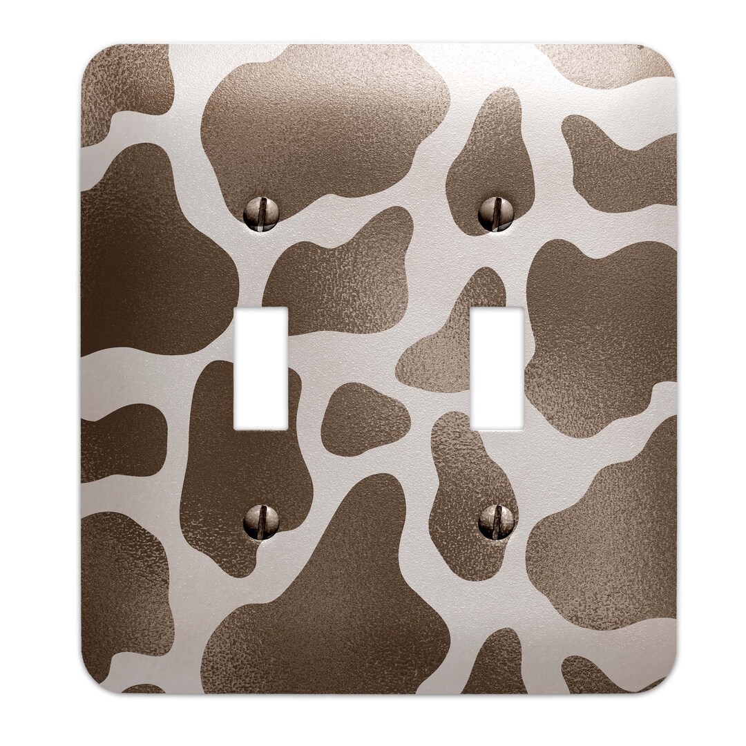 Metal Light Switch Plate Cover Cow Print Pattern Decorative Switchplate ...