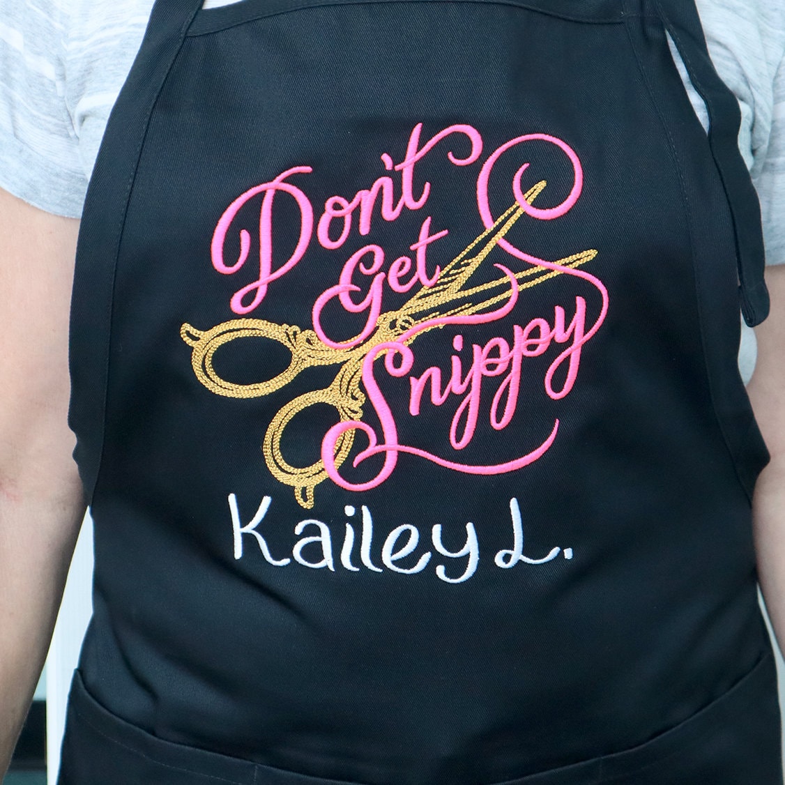 Don't Get Snippy Personalized Embroidered Apron - Etsy