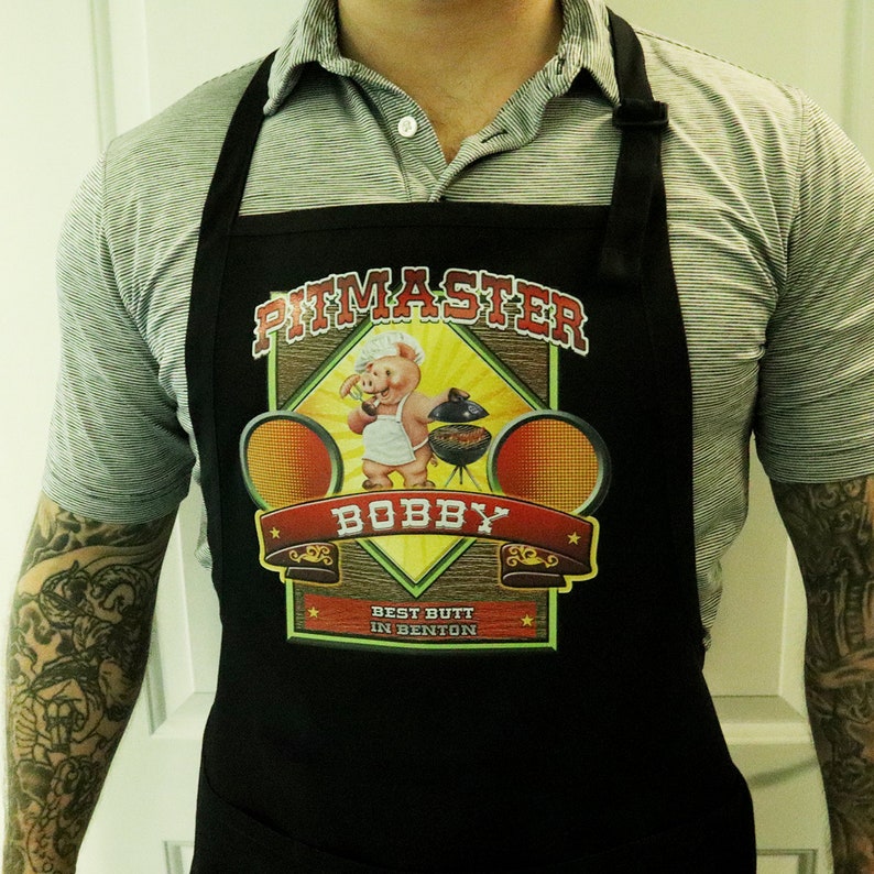 Personalized Men's Apron Pitmaster Custom Bbq Apron - Etsy