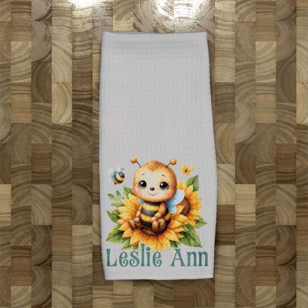 Personalized Bumblebee Towel Cute Sunflower Bumblebee 16x24in ...