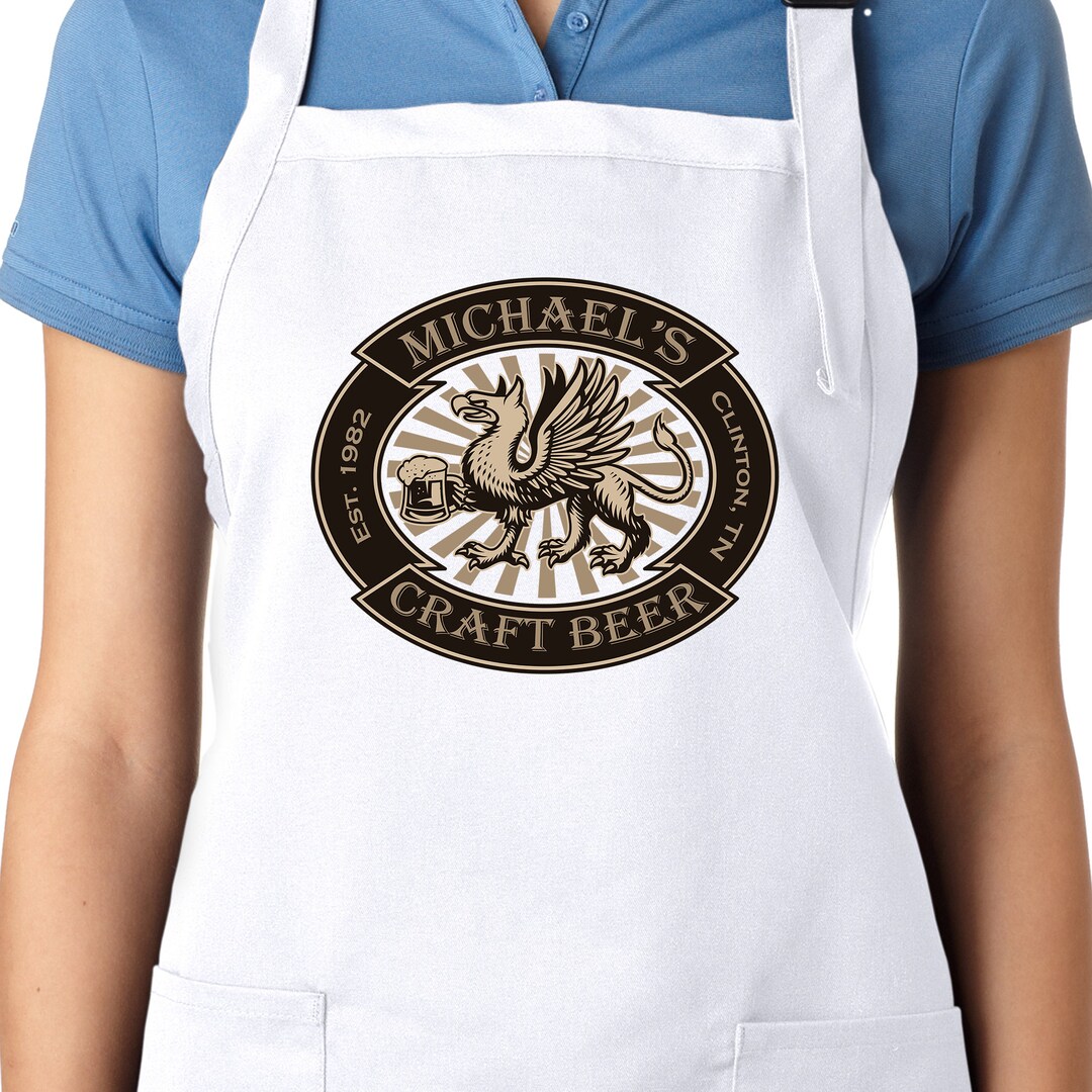 Bar Logo Personalized Men's Brewing Apron Custom Apron - Etsy