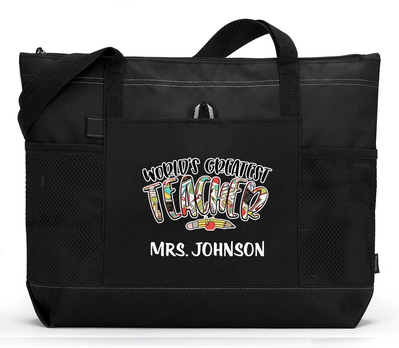 Teacher Bag Personalized World's Best Teacher Tote Bag - Etsy