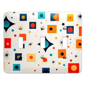 Mid Century Modern Design Metal Decorative Light Switch Plate Cover ...