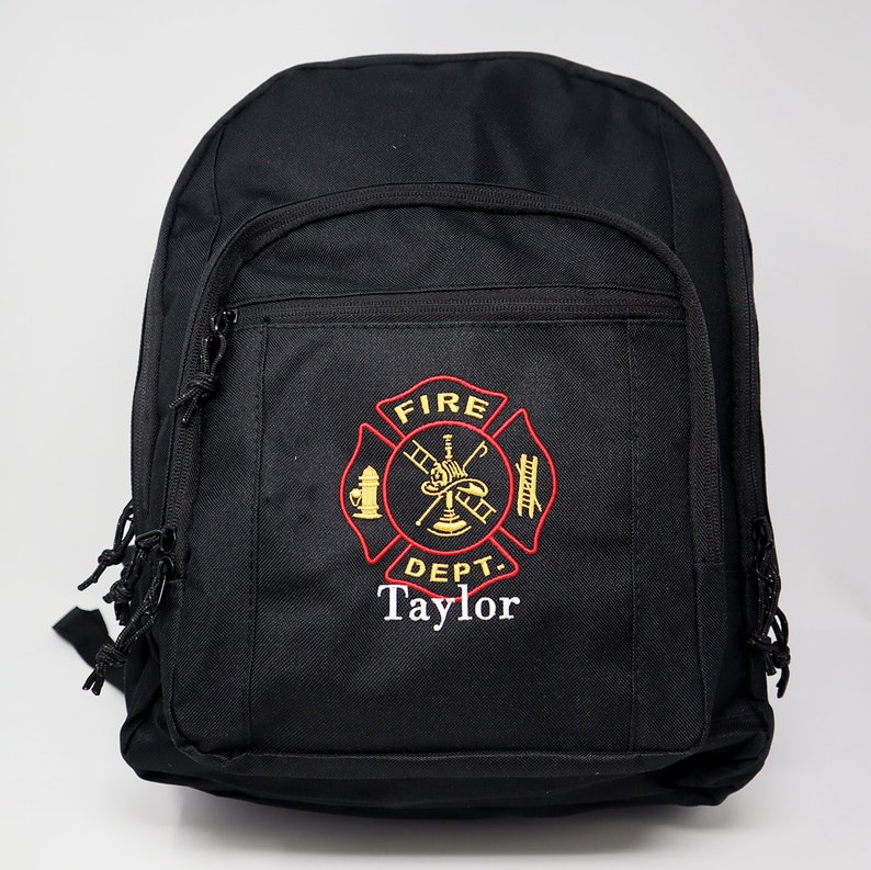 Firefighter Personalized Embroidered Backpack | Etsy