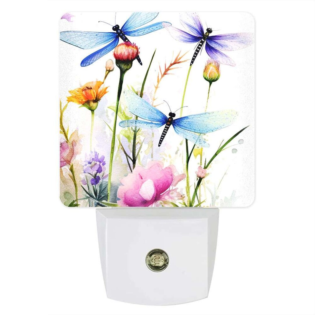 Dragonflies in Flight Custom LED Dusk to Dawn Night Light, Home Decor ...