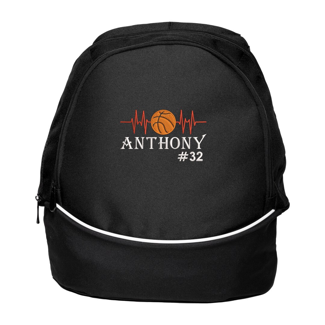 Heartbeat Basketball Personalized Gift Embroidered Backpack - Etsy