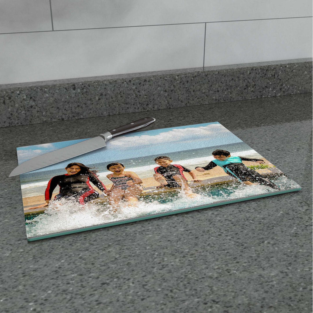 Your Photo Personalized Tempered Glass Cutting Board ,gift for Mom ...