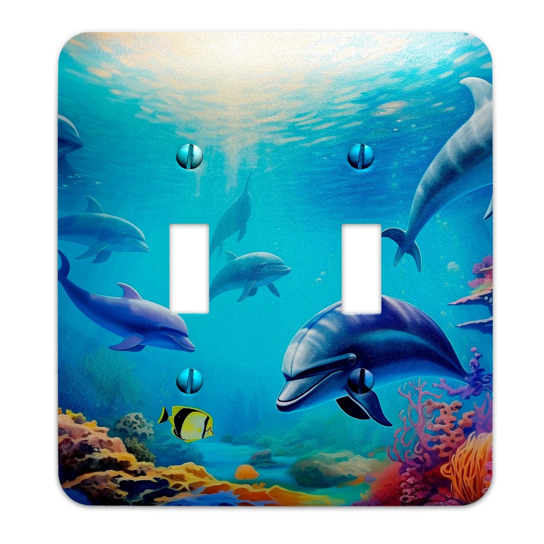 Dolphins Under the Sea Decorative Light Switchplate Cover, Other Sizes ...