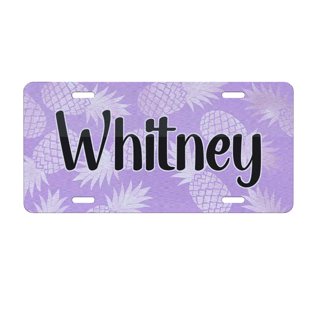 Personalized Purple Pineapple Vanity Plate, Summer License Plate - Etsy