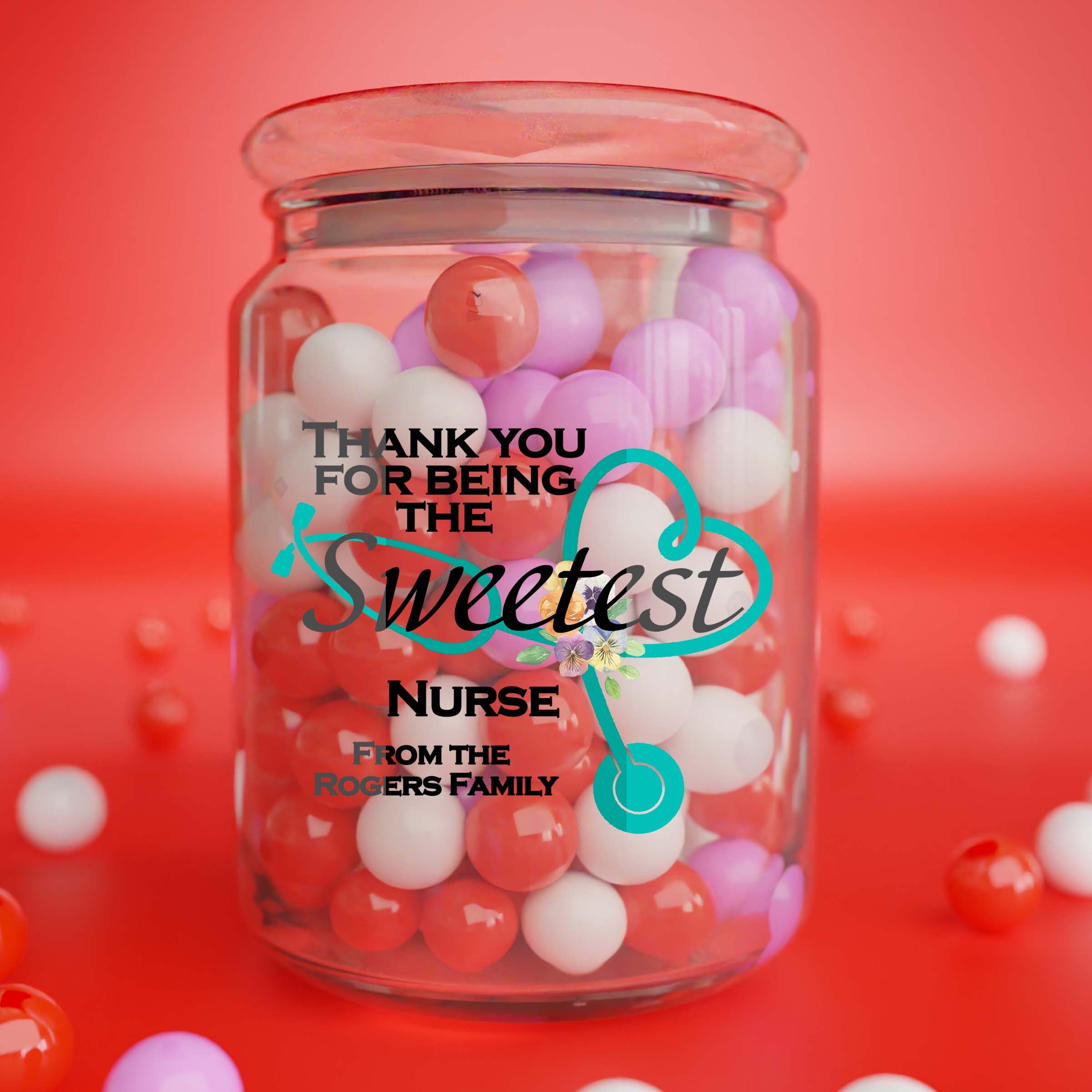 Thank You for Being the Sweetest Nurse Personalized Candy Jar - Etsy