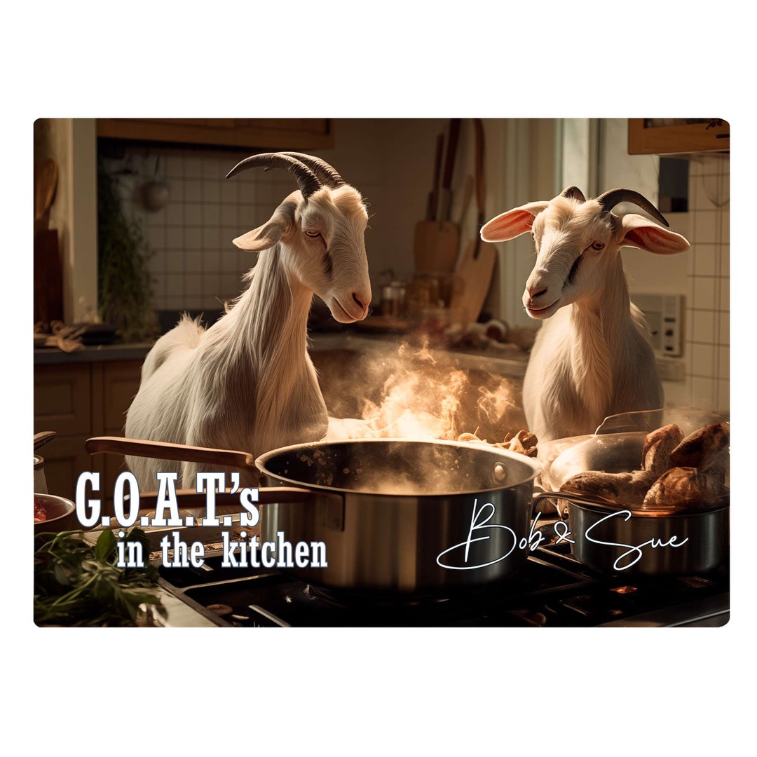 Personalized G.O.A.T.'S in the Kitchen, Goat Humor, Farmhouse Home ...