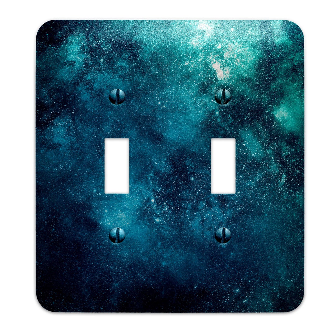 Metal Light Switch Plate Cover Blue Galaxy Decorative Light Switchplate ...