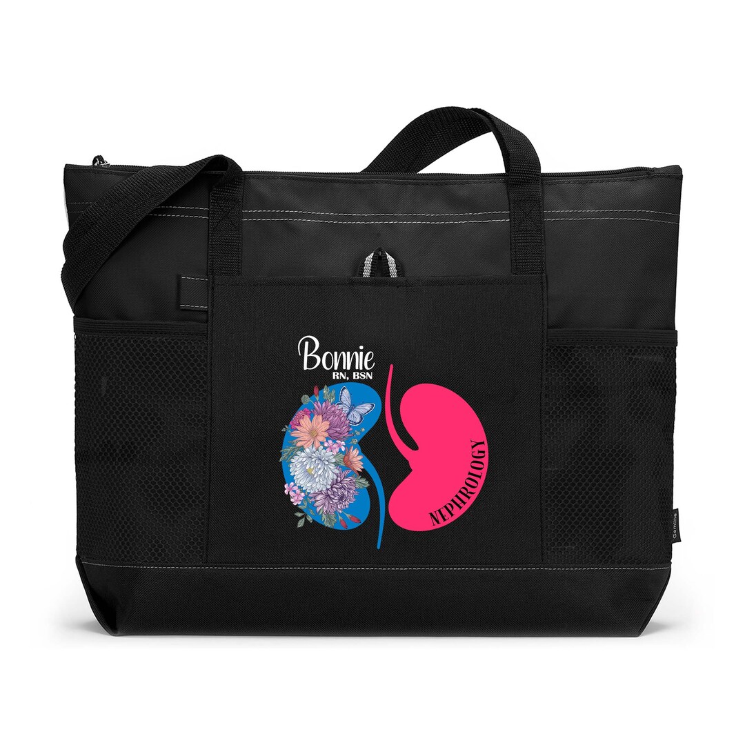 Floral Kidneys Nephrology, Urology, Dialysis Nurse Personalized Tote ...