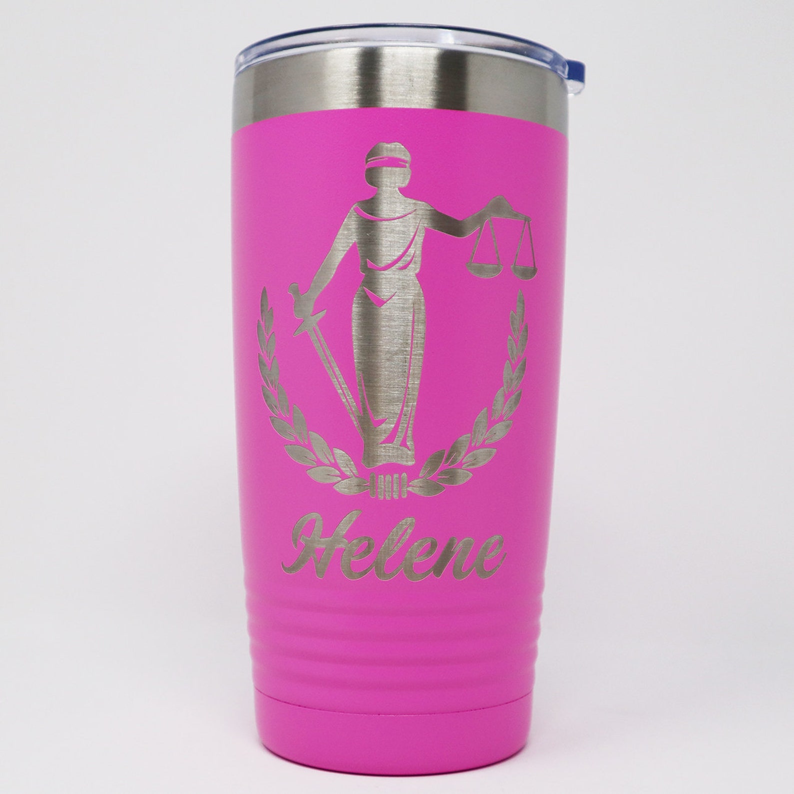 Lady Law Scales of Justice Personalized Engraved Insulated Stainless ...