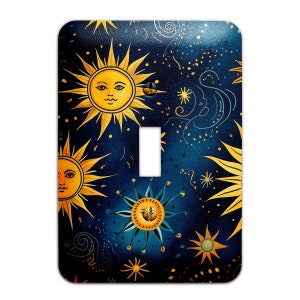 Metal Decorative Light Switch Plate Cover - Sun Moon and Stars - Other ...
