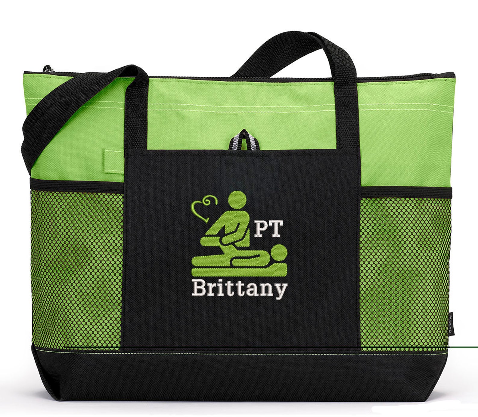Physical Therapist Zippered Tote Bag With Mesh Pockets Beach - Etsy