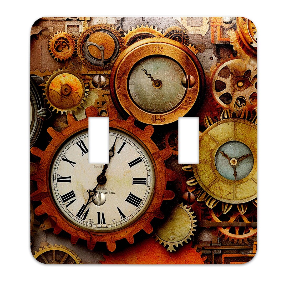 Timeless Steampunk Design Metal Decorative Light Switch Plate Cover ...