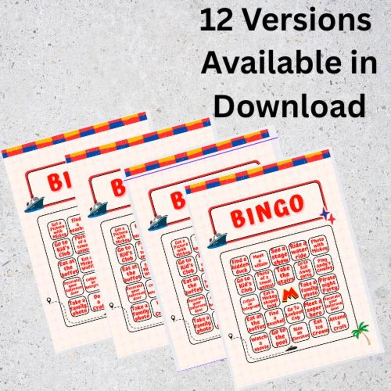Disney Cruise DCL Bingo Card Game Scavenger Hunt Vacation Bingo PDF and ...