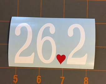 26.2 Marathon Decal, 26.2 Marathon Sticker, 26.2 Vinyl Decal, 26.2 ...