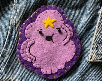 LSP Lumpy Space Princess Felt Pin Brooch Patch Adventure Time Felt ...
