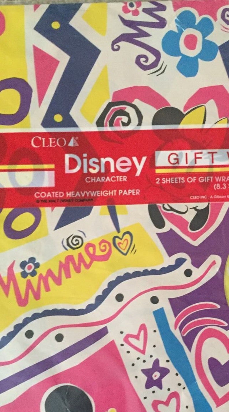 Vintage Cleo Disney's Minnie Mouse Gift Wrap Paper, Disney Gift Wrap ...