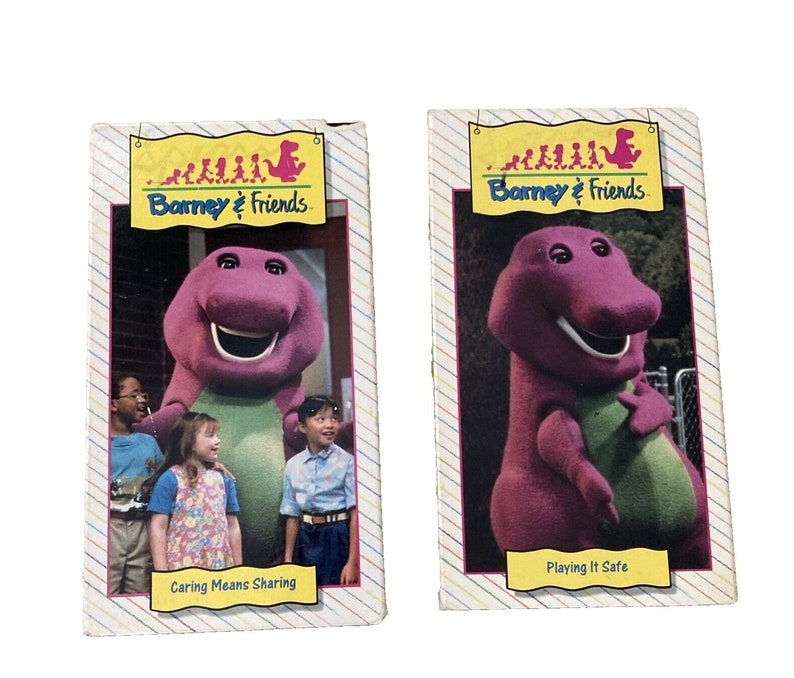 Barney and Friends Lot 2 Caring Means Sharing & Play It Safe VHS Time ...