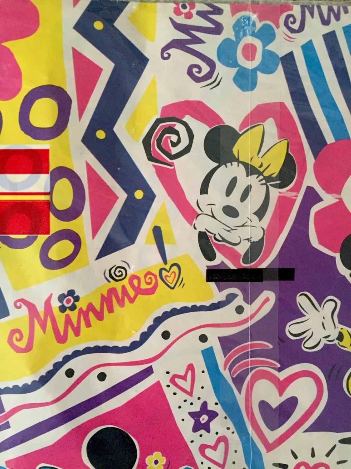 Vintage Cleo Disney's Minnie Mouse Gift Wrap Paper, Disney Gift Wrap ...