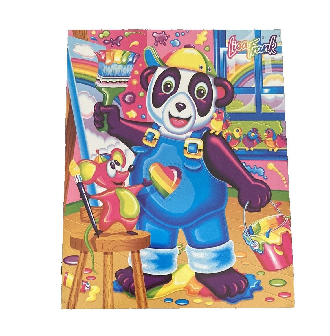 Lisa Frank the Fantastic World Painter Panda 3-hole Pocket - Etsy
