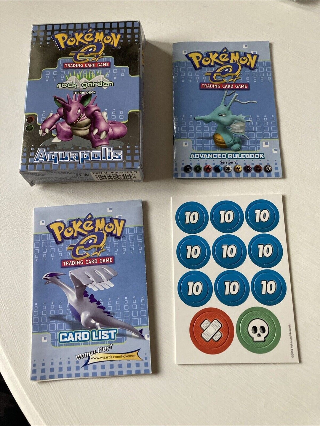 Pokemon TCG Aquapolis Rock Garden Theme Deck EMPTY Box-rule Book Card ...