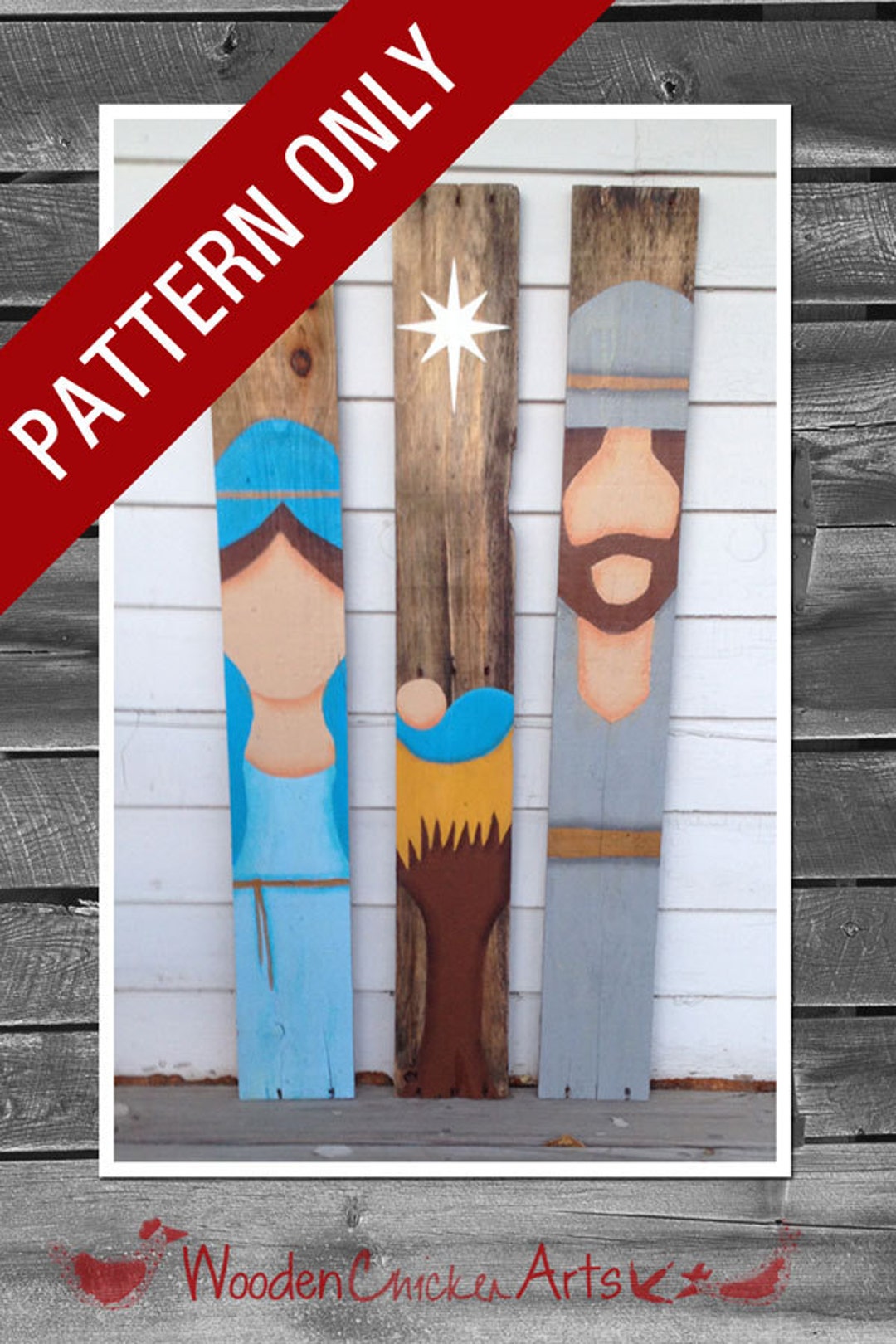 Pallet Wood Christmas Nativity Set - PATTERN - Etsy